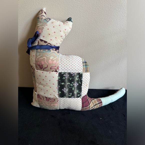Accents | Vintage Handmade Quilted Patchwork Cat Stuffed Animal Plush ...
